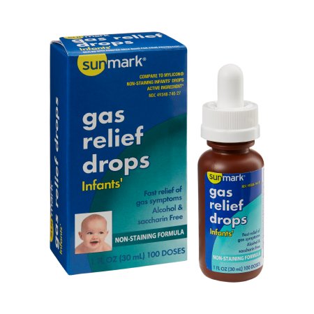 Infant Gas Relief sunmark® 20 mg / 0.3 mL Strength Oral Drops 1 oz ...