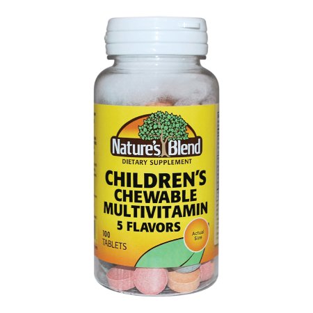 Pediatric Multivitamin Supplement Nature's Blend Vitamin / Minerals 10 ...
