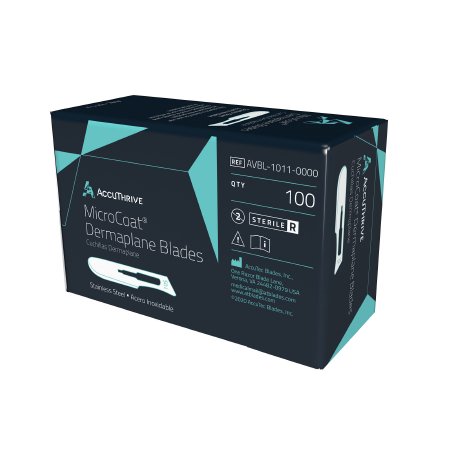 Dermatome Blade AccuThrive® Coated Stainless Steel No. 10S Sterile Dis ...