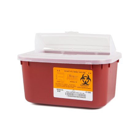 Sharps Container Sharps® Red Base 5 H X 10 W X 7 D Inch Horizontal Ent ...