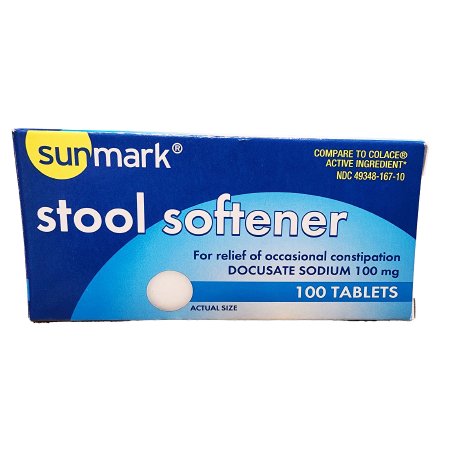 Stool Softener Geri-Care® Tablet 100 per Bottle 100 mg Strength Docusa ...