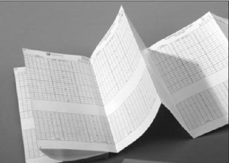 Diagnostic Recording Paper Vital Signs® Thermal Paper Z-Fold Red Grid ...