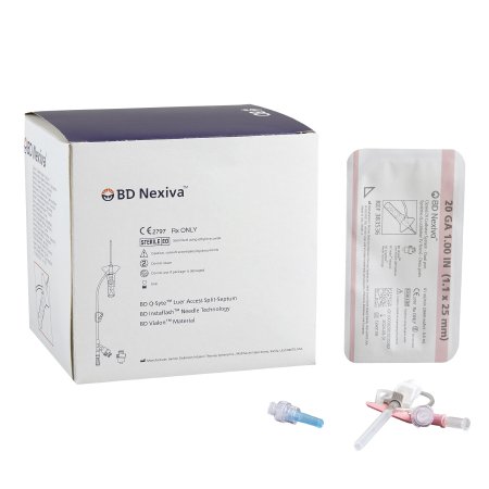 Closed IV Catheter Nexiva™ 20 Gauge 1 Inch Sliding Safety Needle – ER ...