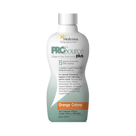 Oral Supplement ProSource® Plus Orange Crème Flavor Liquid 30 oz. Bott ...